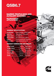 QSB6.7 Quantum Series Engine For Recreational Applications Specification Sheet – Cummins DKSH ...